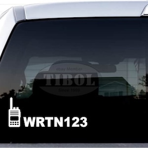 GMRS Ham Radio Walkie Talkie Call Sign Decal Amateur Radio Callsign ...