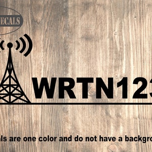 GMRS Radio Call Sign Decal - Amateur Radio Callsign Sticker Antenna ...