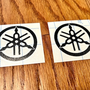 X2 Yamaha Tuning Fork Decals Yamaha Circle Logo Jetski Motorcycle Boat ...