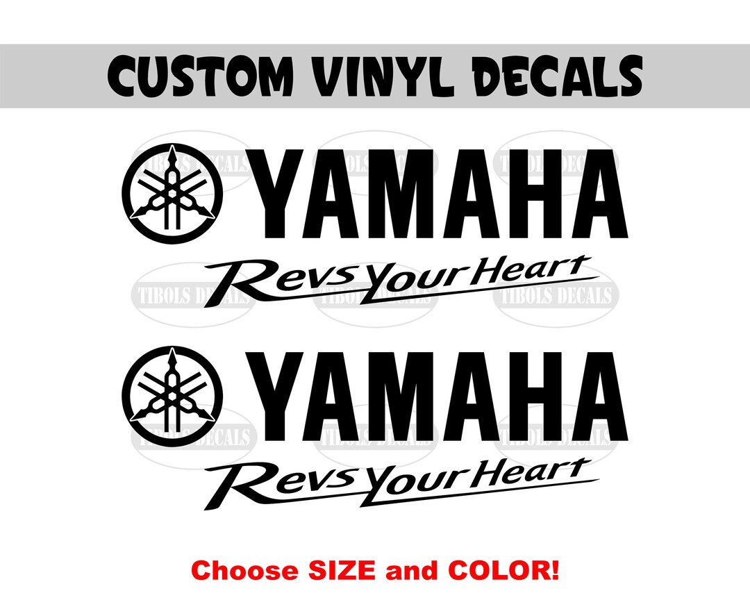 Yamaha Revs Your Heart Decals 1 Set Yamaha Rev Your Heart Stickers ...
