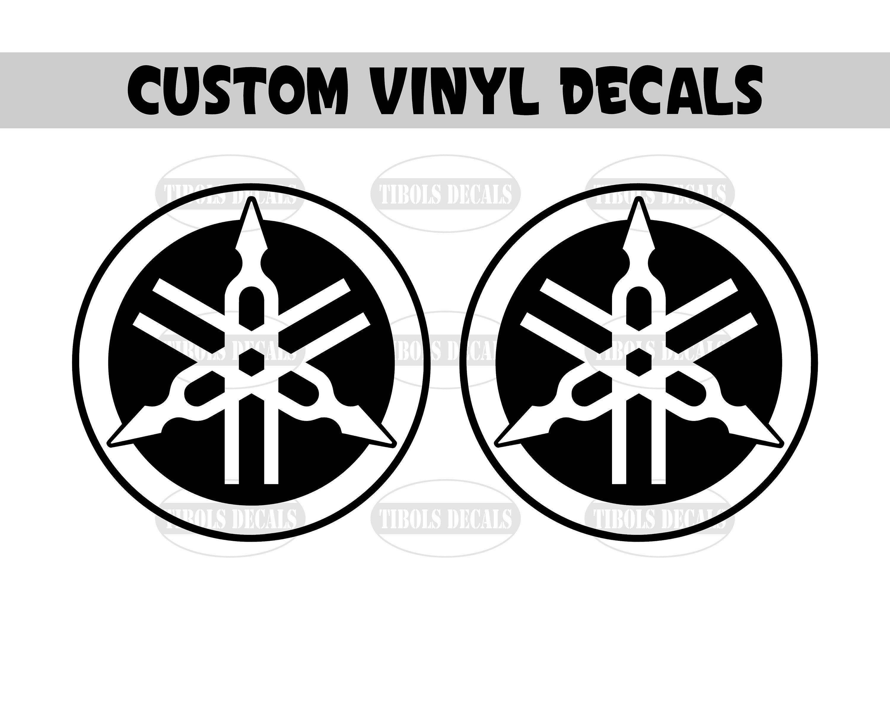 X2 Yamaha Tuning Fork Decals New Yamaha Circle Logo Jetski - Etsy
