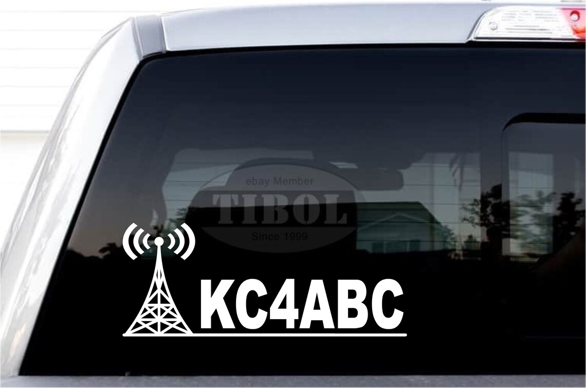 Ham Radio Call Sign Decal - Amateur Radio Callsign Sticker Antenna ...