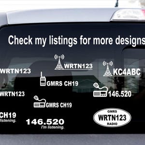 GMRS I'm Listening Chanel 19 Decal - General Mobile Radio Service Im ...