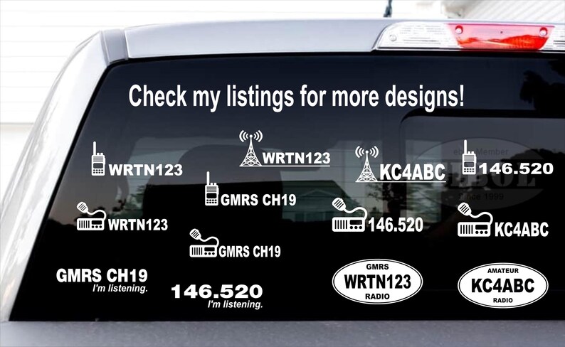 GMRS I'm Listening Chanel 19 Decal - General Mobile Radio Service Im ...