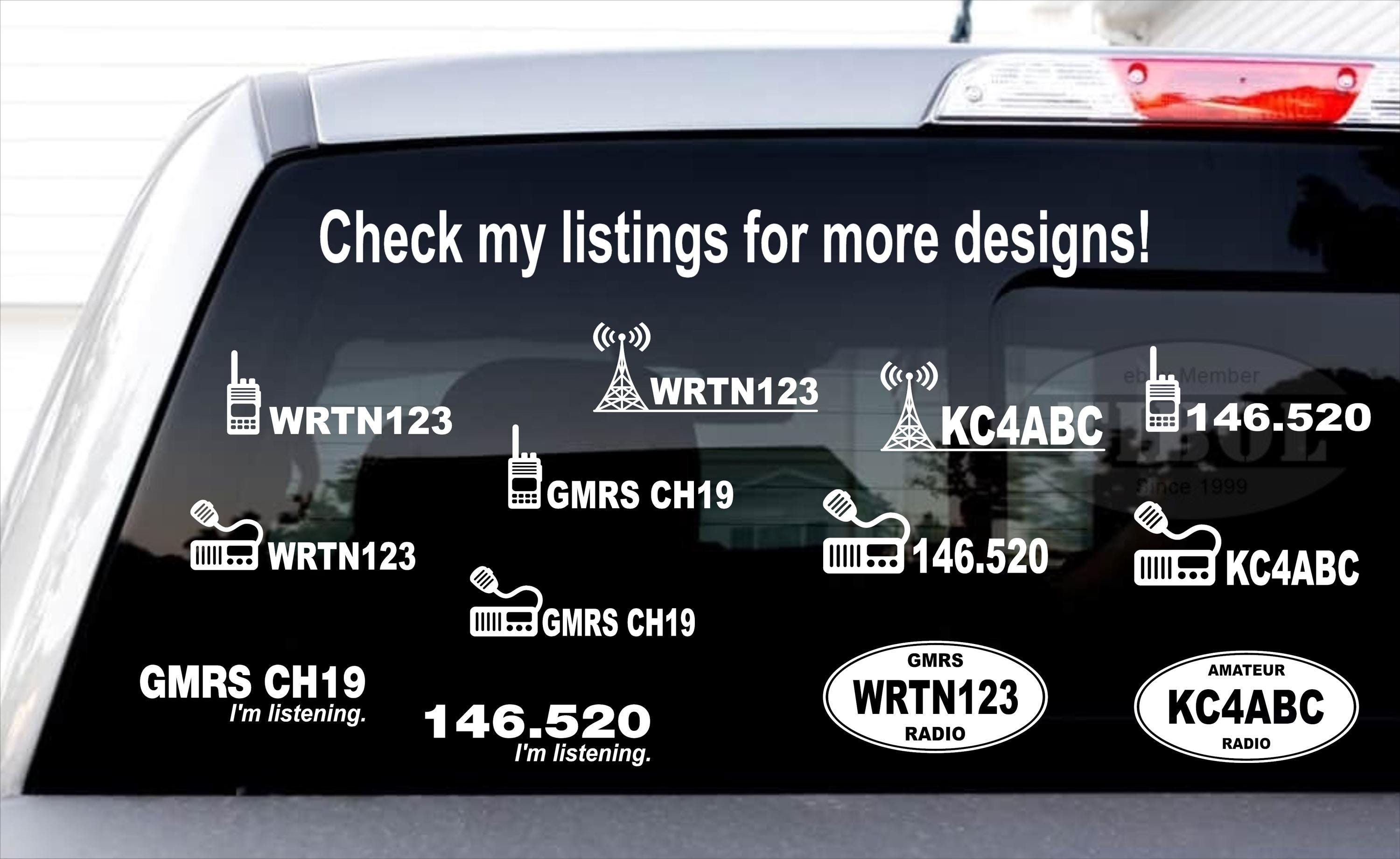 GMRS I'm Listening Chanel 19 Decal - General Mobile Radio Service Im ...