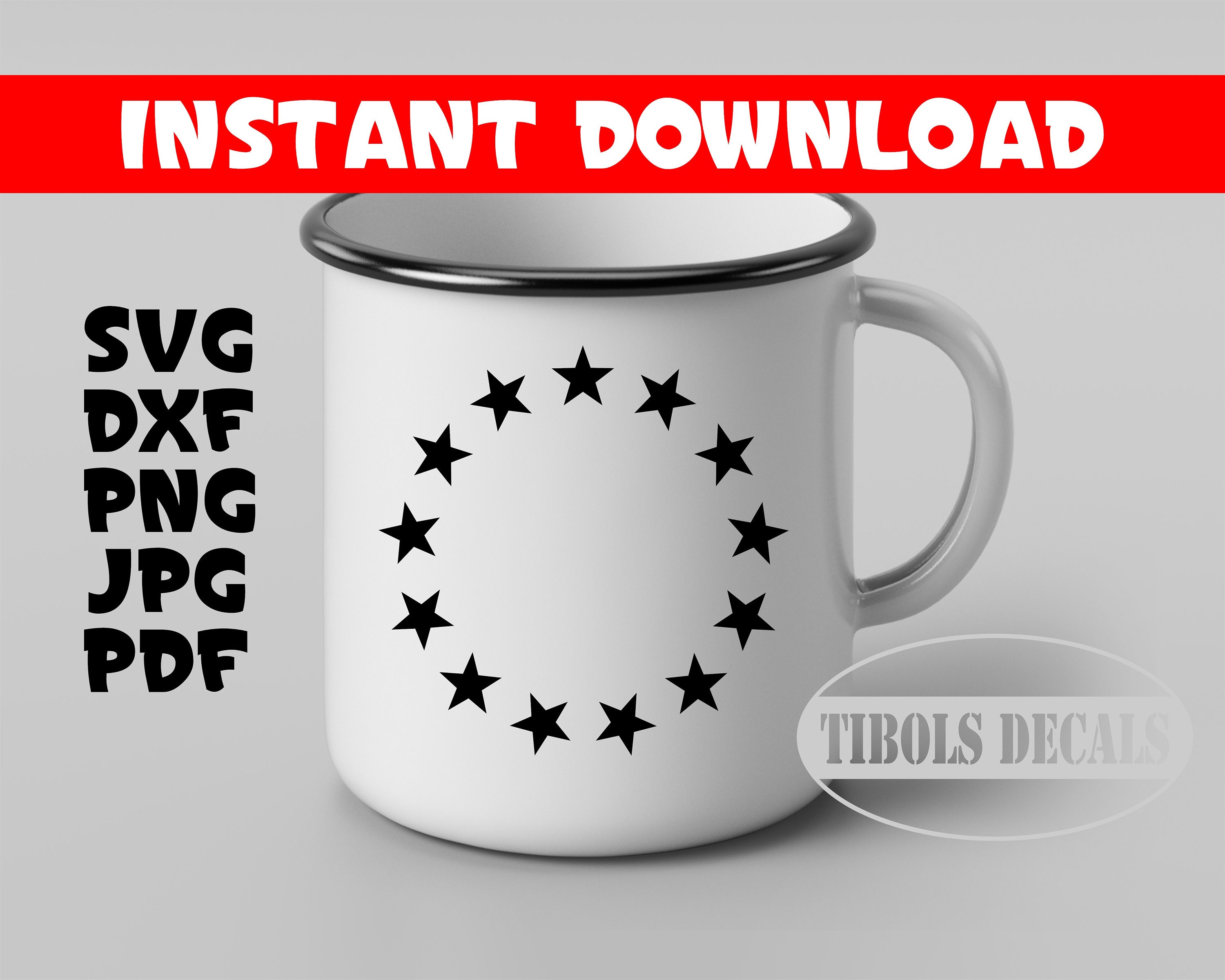 Thirteen Stars in a Circle SVG Betsy Ross SVG 13 Stars 1776 - Etsy