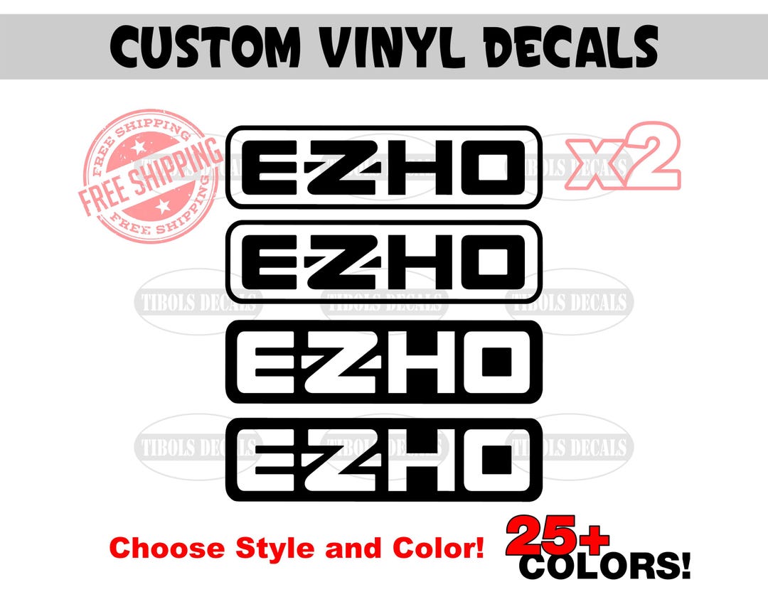 X2 EZHO Funny Golf Cart Decals EZHO Stickers Custom Golf Cart Decals ...