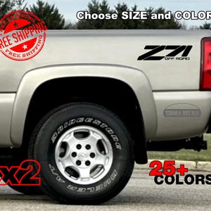 Two Z71 4x4 off Road Decals Z71 Vinyl Stickers Fits Chevy Silverado ...