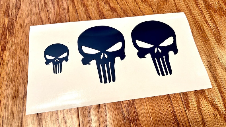 2x Punisher Skull Decals, Punisher Skull Stickers, Pick Size and Color ...