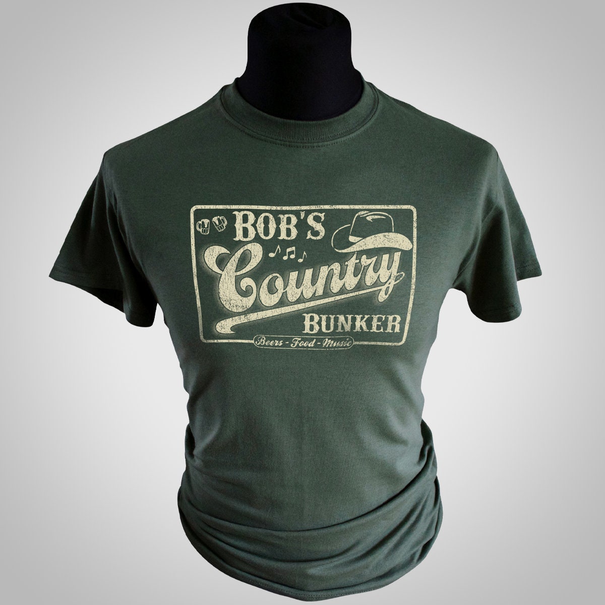 Bob's Country Bunker T Shirt (green) - Etsy