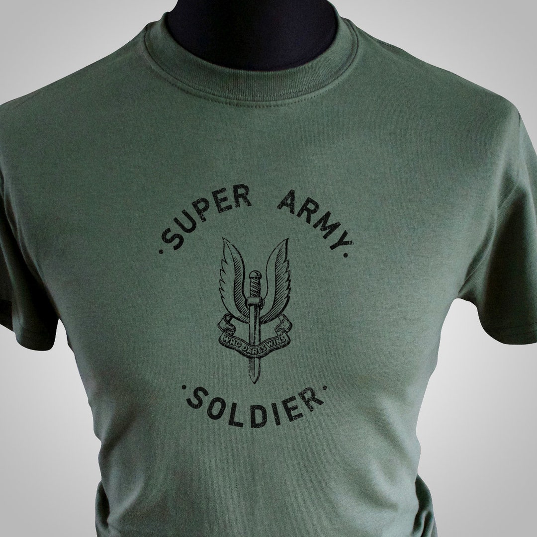 Super Army Soldier T Shirt (green) - Etsy