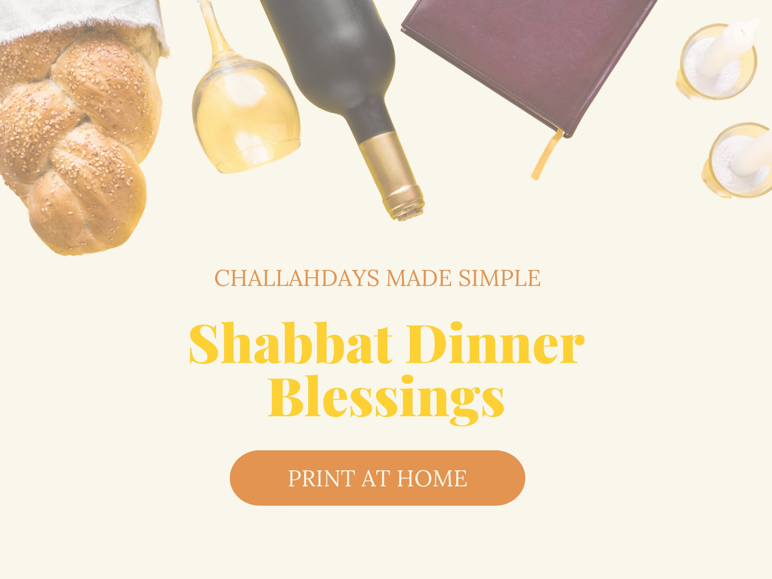 Printable Shabbat Dinner Blessings | Jewish Prayers | Hebrew Prayers ...