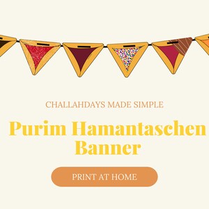Printable Purim Hamantaschen Banner | Purim Holiday Decor | Jewish ...
