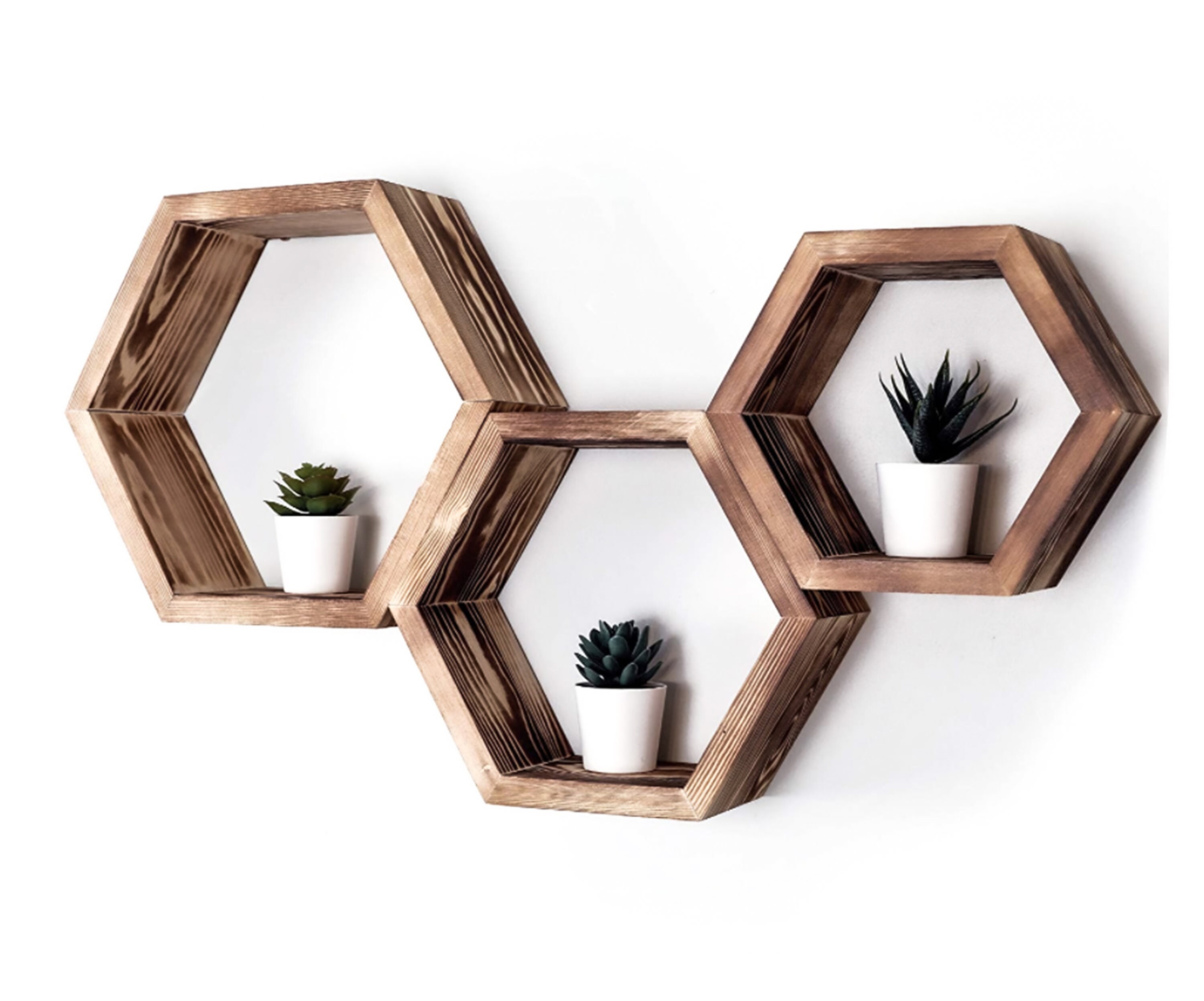 Wooden Shelves, Floating Shelf, Honeycomb Shelf, Crystal Shelf, Wood ...