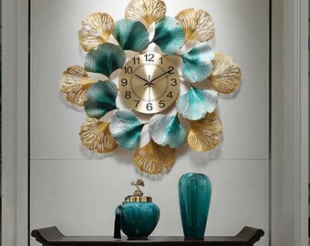 Blue Metal Wall Clock - Etsy