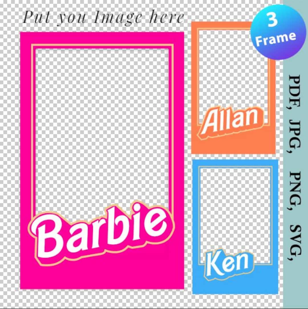 Doll Box Frame Cutout DIGITAL DOWNLOAD Transparent Background 45x28 ...