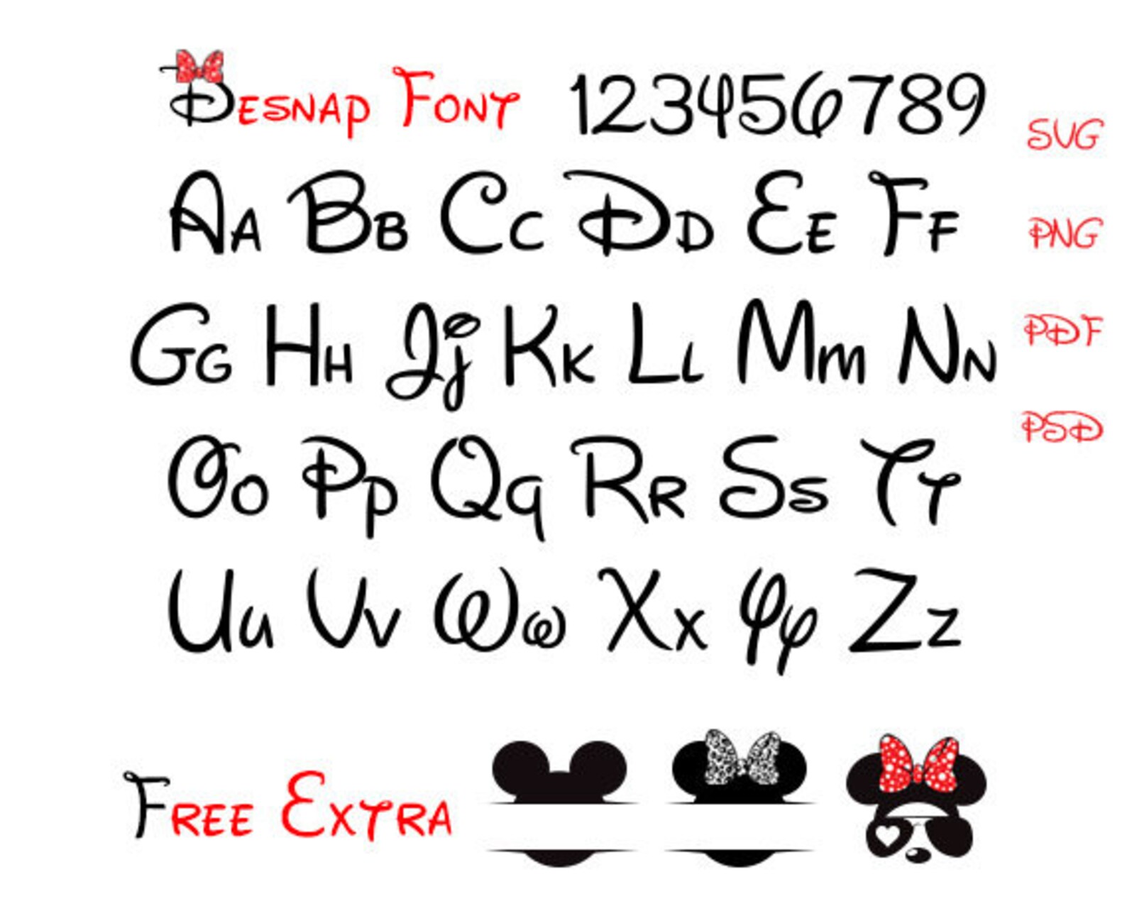Mouse Cartoon Font SVG, Mouse Alphabet SVG, Cartoon Font SVG, Mouse ...