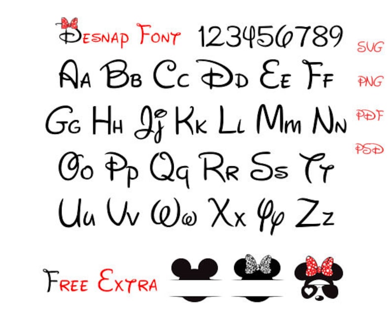 Mouse Cartoon Font SVG, Mouse Alphabet SVG, Cartoon Font SVG, Mouse ...