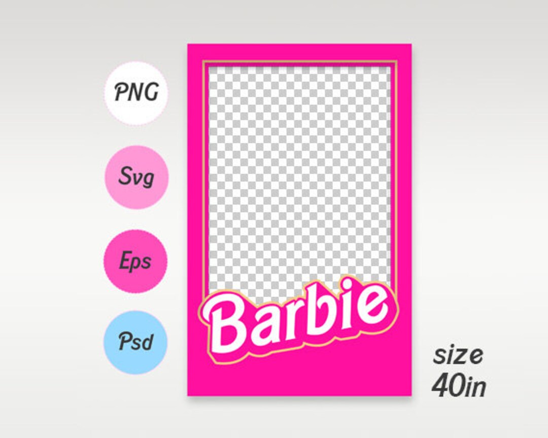 Doll Box Frame Cutout DIGITAL DOWNLOAD Transparent Background 45x28 ...