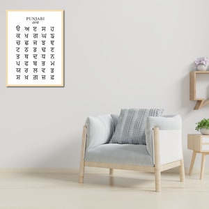 Black Gurmukhi Alphabet, Sikh, Punjabi,playroom Decor, Printable Poster ...
