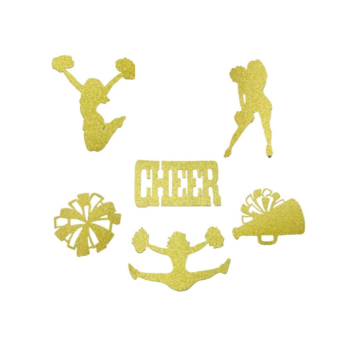24 Glitter Cheerleader Cutouts- Various Themes and Colors - Etsy