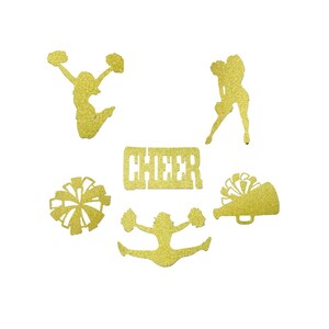 24 Glitter Cheerleader Cutouts- Various Themes and Colors - Etsy