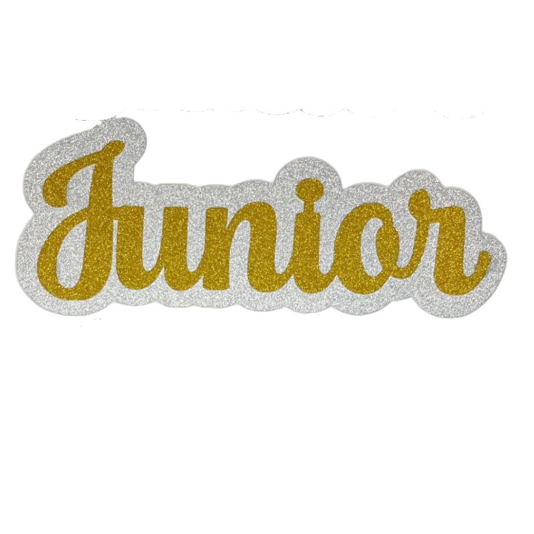 Glitter junior Homecoming Mum Prom Graduation Etc Cut Out Tag Topper - Etsy