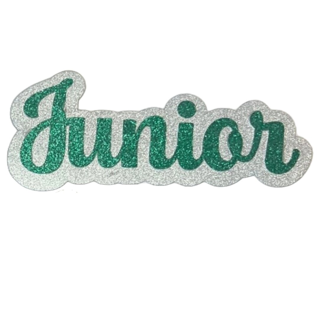 Glitter junior Homecoming Mum Prom Graduation Etc Cut Out Tag Topper - Etsy