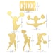 24 Glitter Cheerleader Cutouts- Various Themes and Colors - Etsy