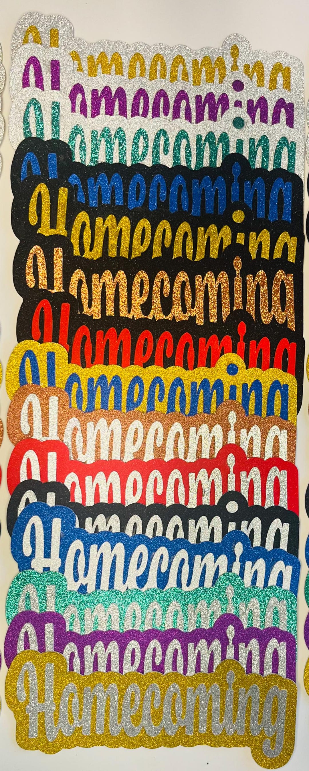 Glitter "homecoming" Homecoming Mum Prom Graduation Cut Out Tag Topper ...