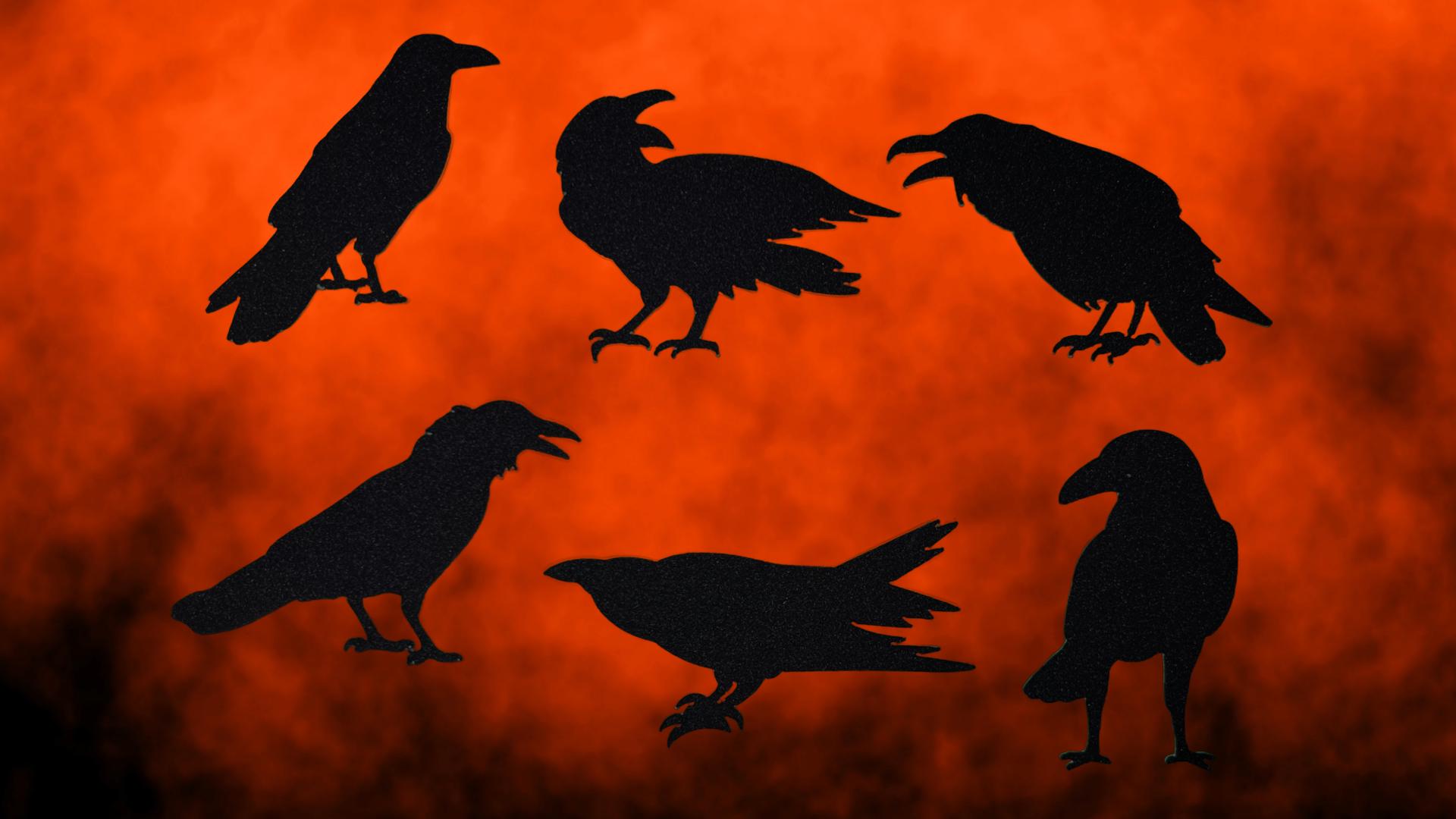 24 Glitter Raven/ Crow Cutouts for Halloween Crafts - Etsy