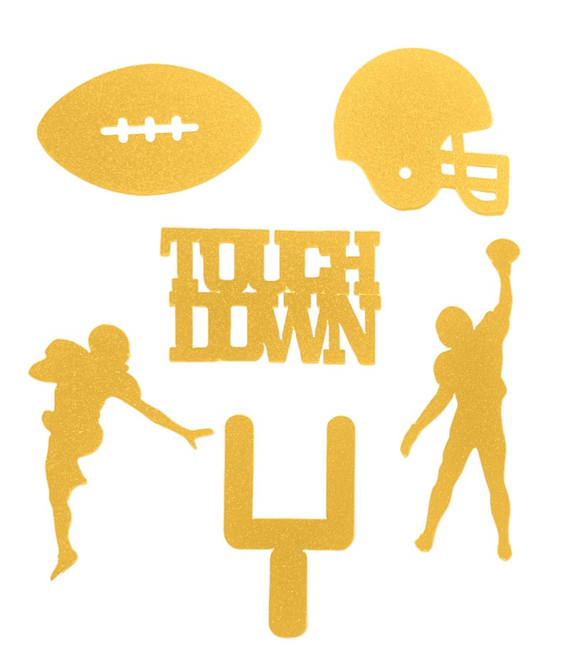 24 Glitter Football Cutouts- Various Themes and Colors - Etsy