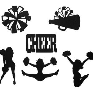 24 Glitter Cheerleader Cutouts- Various Themes and Colors - Etsy