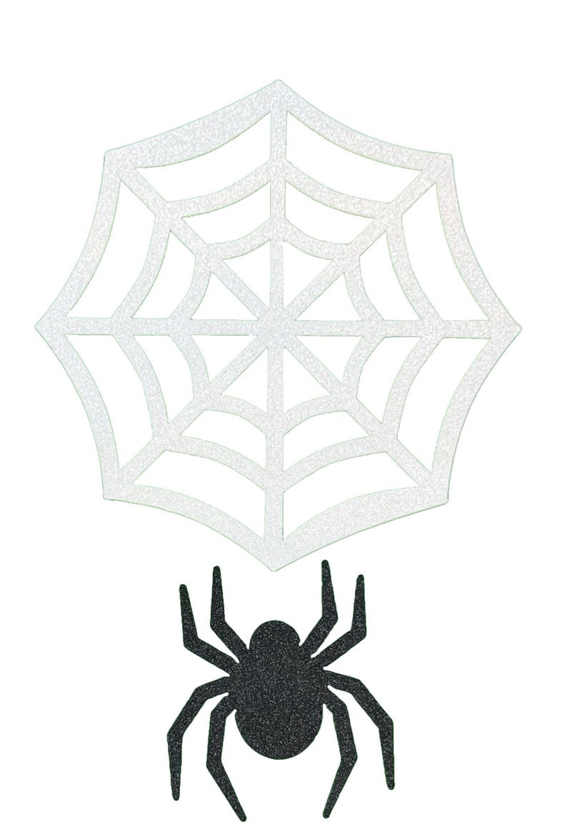 24 Count Glitter Spider Webs and Spiders or Halloween Crafts and Deco ...
