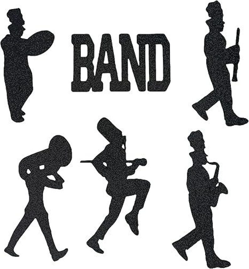 Marching Band Glitter Cut Outs for Homecoming Mums and Crafts- Various ...