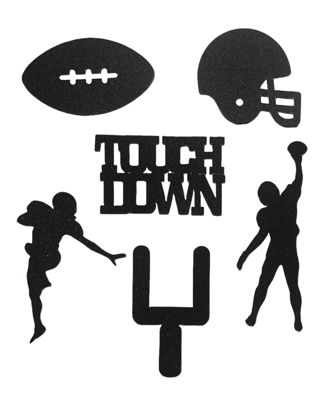 24 Glitter Football Cutouts- Various Themes and Colors - Etsy
