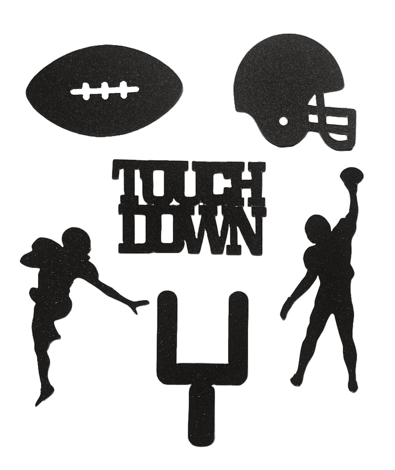 24 Glitter Football Cutouts- Various Themes and Colors - Etsy