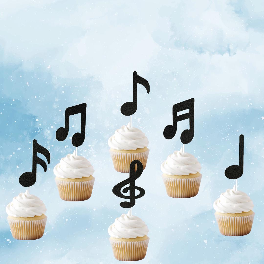 24 Pc Musical Note Band Glitter Cut-outs for Confetti, Scatter, Banner ...