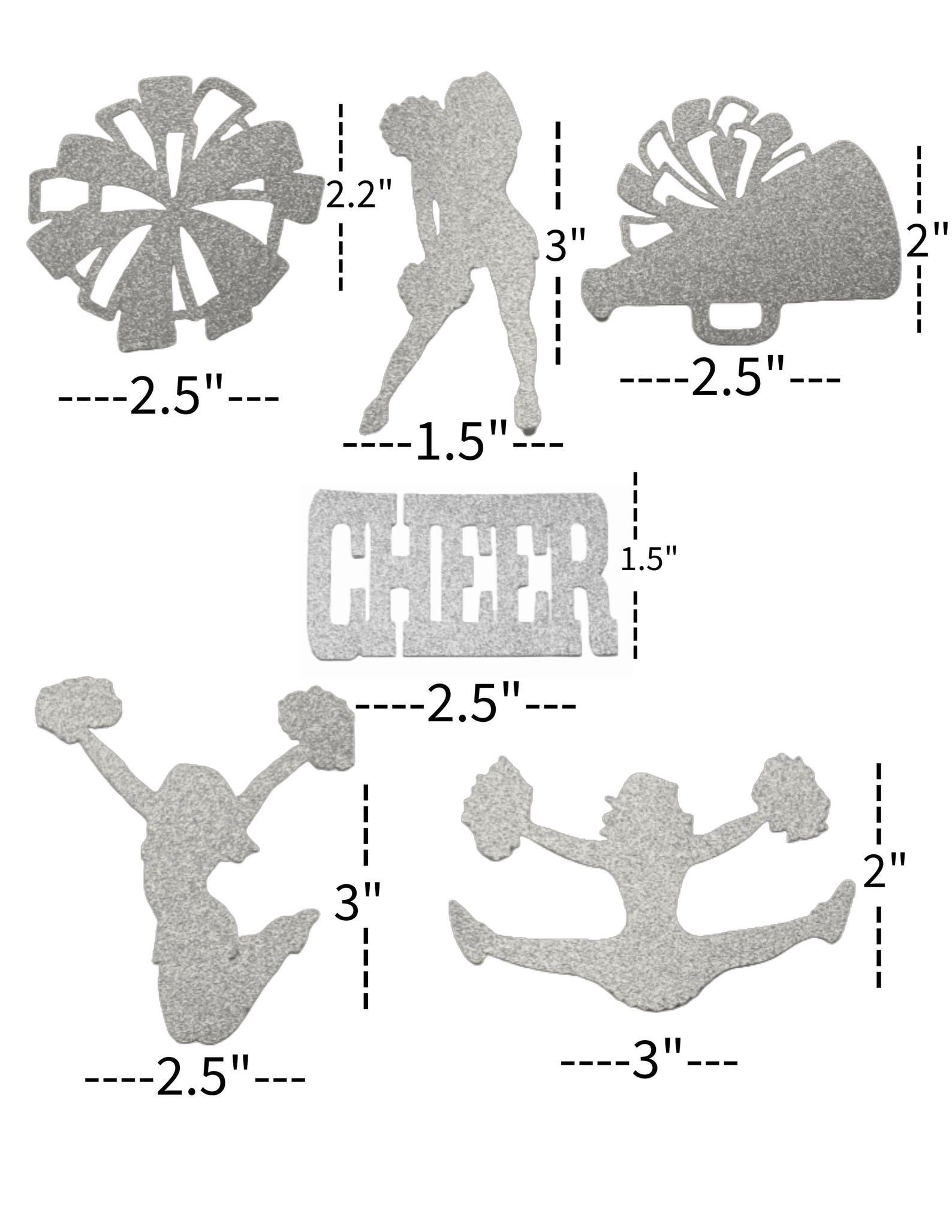 24 Glitter Cheerleader Cutouts- Various Themes and Colors - Etsy