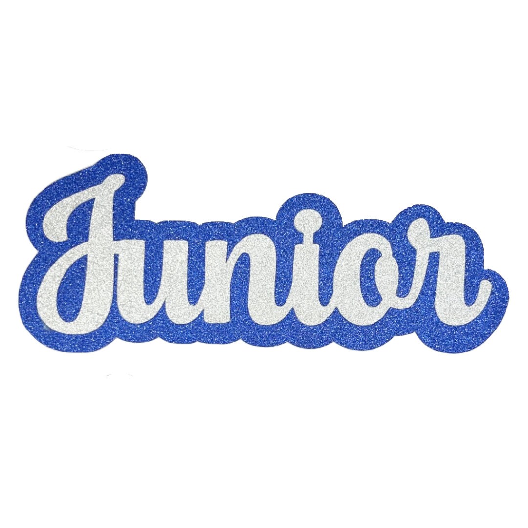 Glitter "junior" Homecoming Mum Prom Graduation Etc Cut Out Tag Topper ...