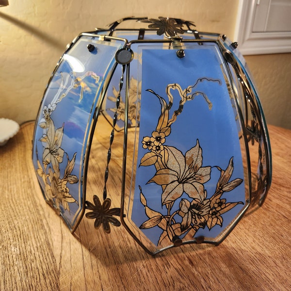 Blue Glass Lamp Shade - Etsy