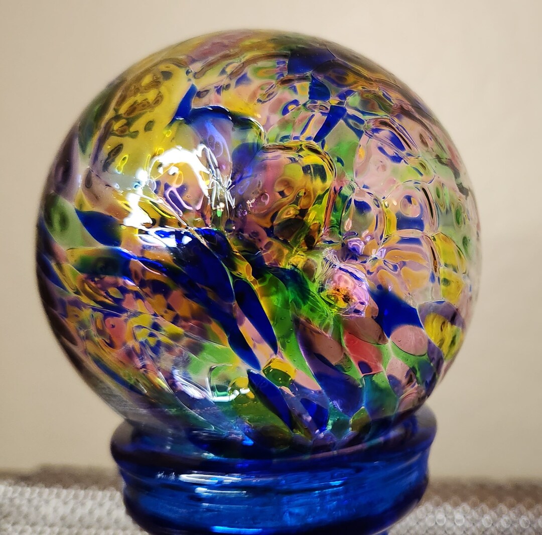 Hand Blown Art Glass Ball - Etsy