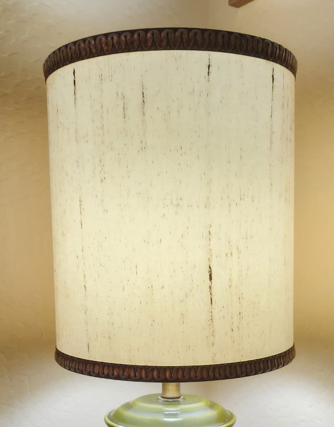 MCM Lamp Shade With Braided Gold Trim - Etsy