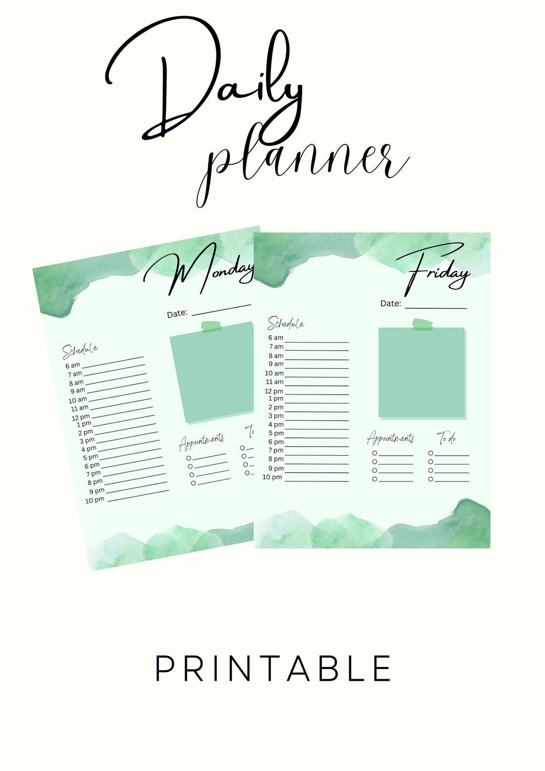 Daily Routine Printable Planner - Etsy