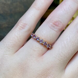 Alexandrite Half Eternity Ring // 3mm Round Cut // Genuine Lab ...