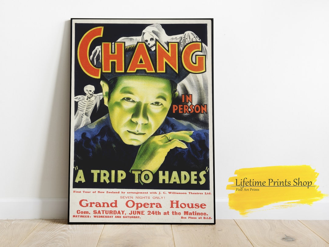 Chang A Trip to Hades Grand Opera House Poster, Magic Show, Wall Art ...