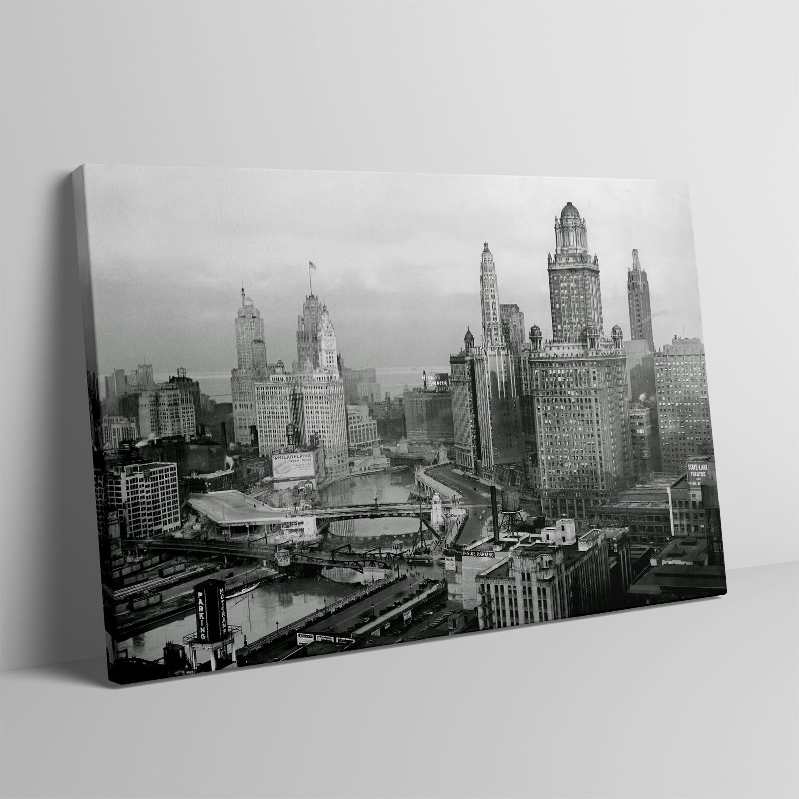 Chicago Illinois City Scape Vintage 1931 Windy City Black and White ...
