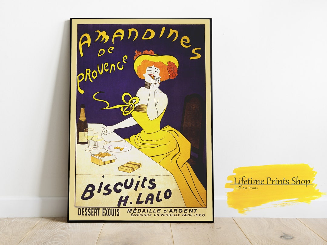 French Biscuit Poster, Vintage Wall Art Poster, Art Nouveau, Kitchen ...