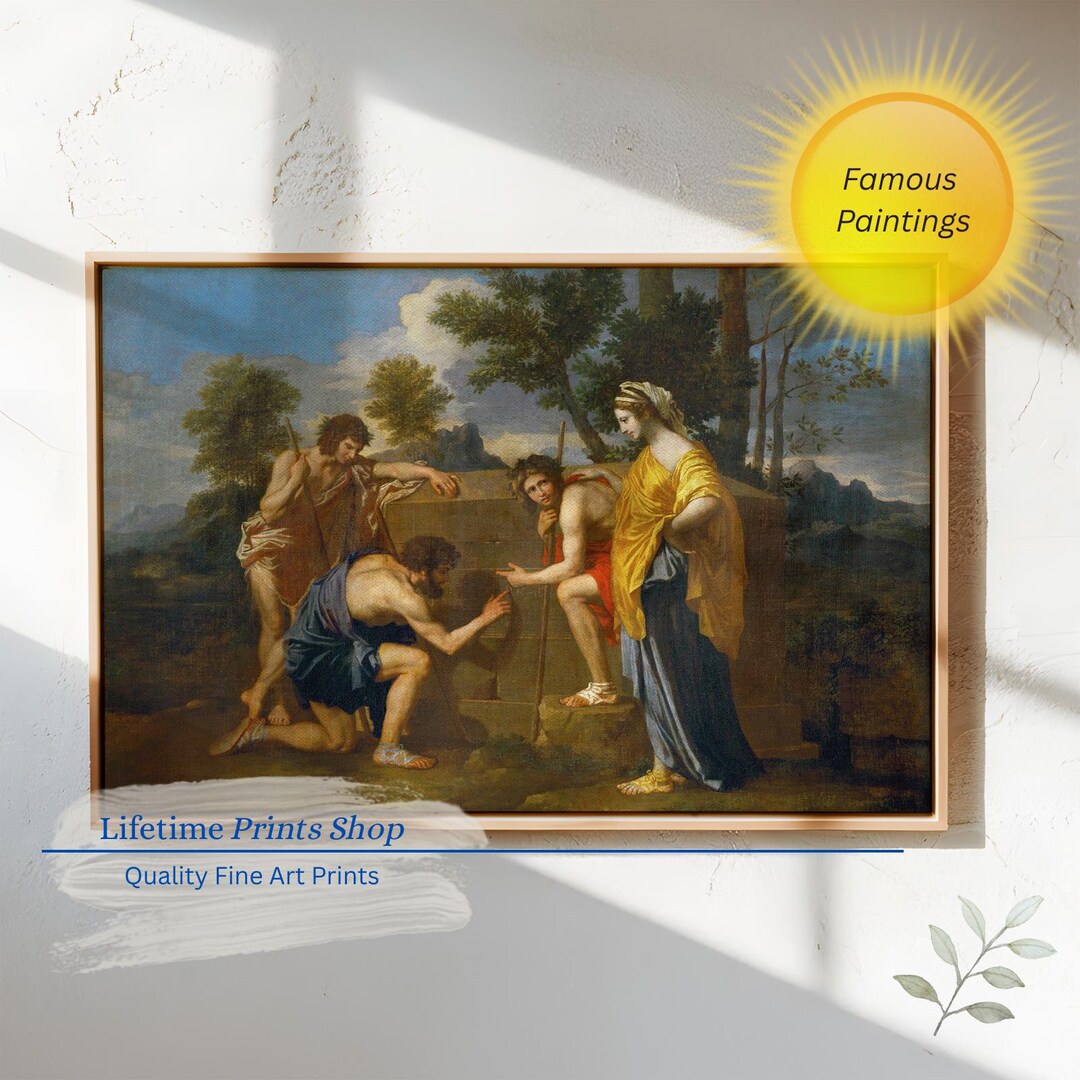 The Arcadian Shepherds, Nicolas Poussin, French Artist Famous Painting ...