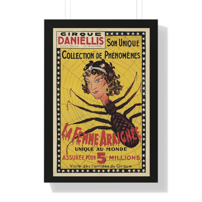 Spider Women Circus Sideshow Poster, French Poster Paris, Wall Art ...